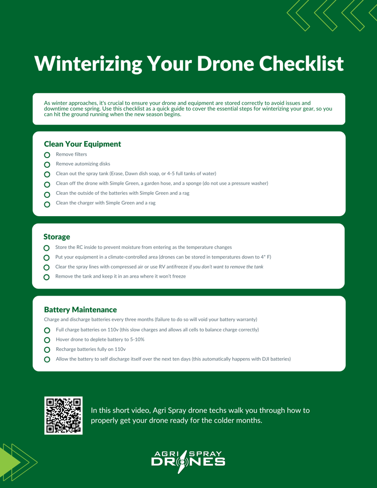 Winterizing Your Spray Drone Checklist